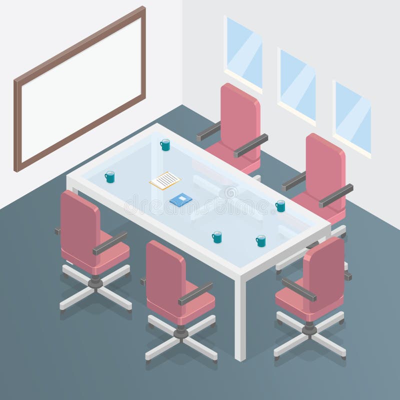 Conference Room. Vector Illustration Decorative Design Stock Vector ...