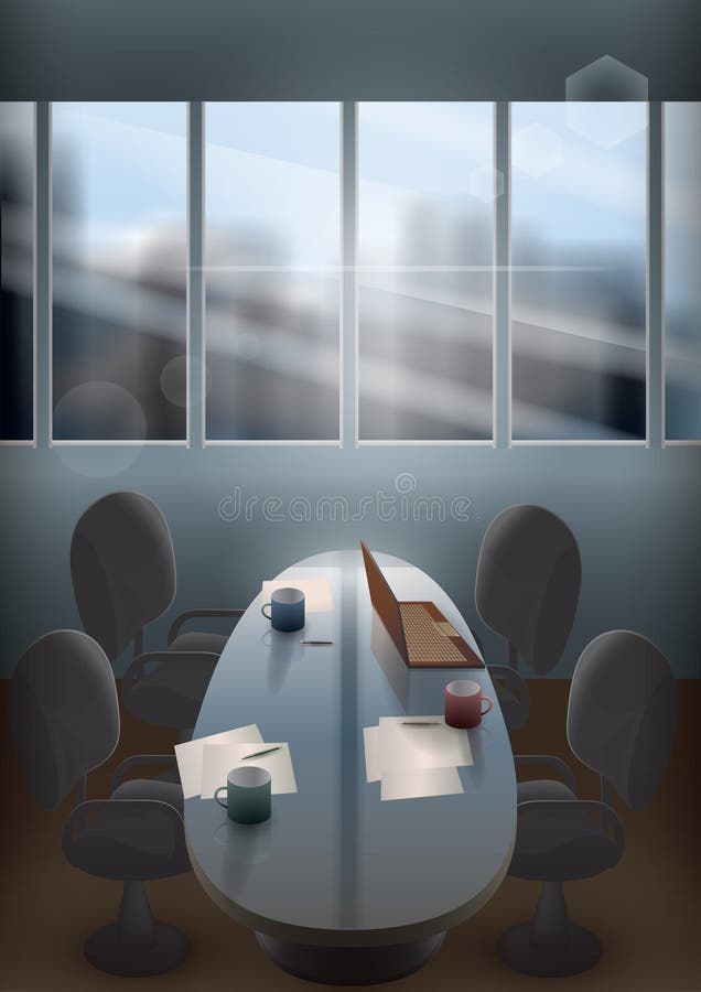Conference Room. Vector Illustration Decorative Design Stock Vector ...