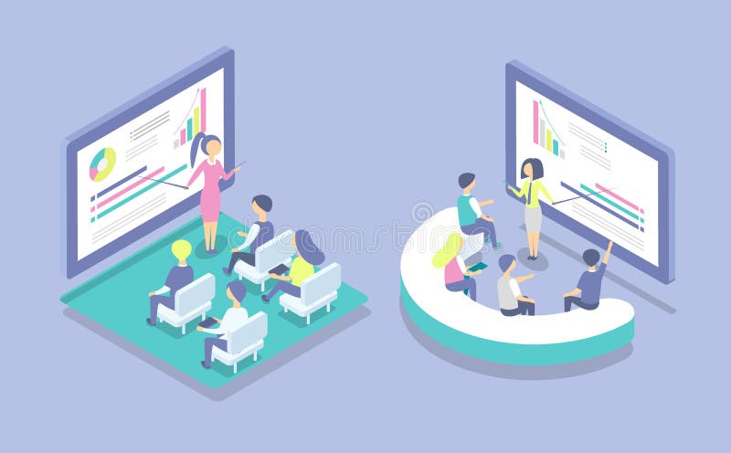 Conference Seminar Icons Set Vector Illustration Stock Vector ...