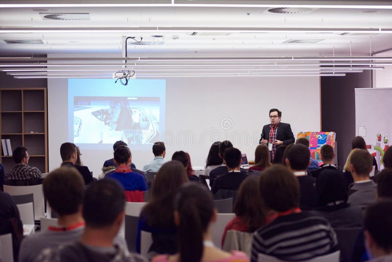 Speaker Talking at Business Conference. Stock Image - Image of meeting ...