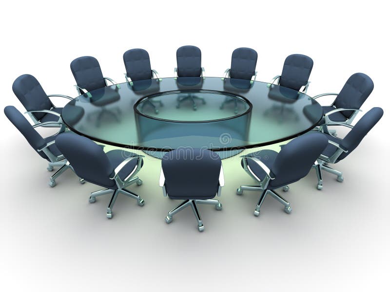 Conference table stock illustration. Illustration of round - 11733349