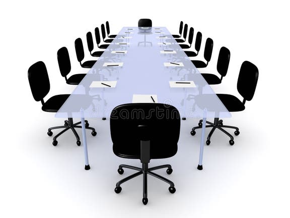 Conference Table stock illustration. Illustration of company - 1217060
