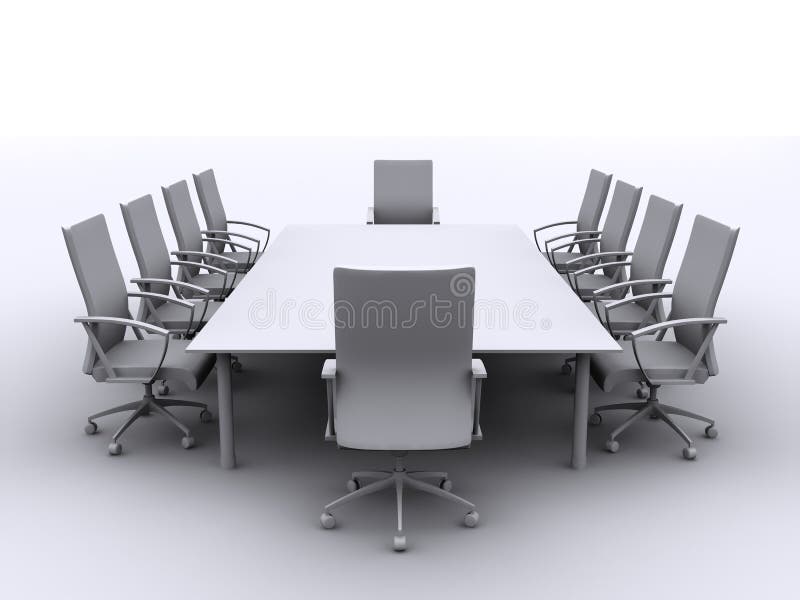 Conference Table Covered with Grass Stock Illustration - Illustration ...