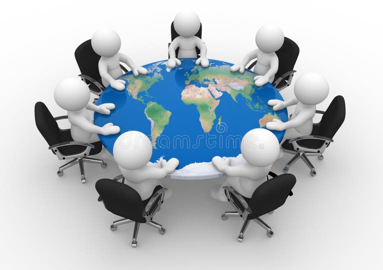 Conference Table World Map Stock Illustrations – 610 Conference Table ...