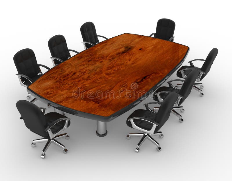Conference table stock illustration. Illustration of office - 23928978