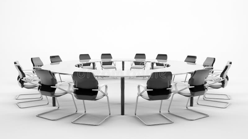 Conference table stock illustration. Illustration of meeting - 16270342