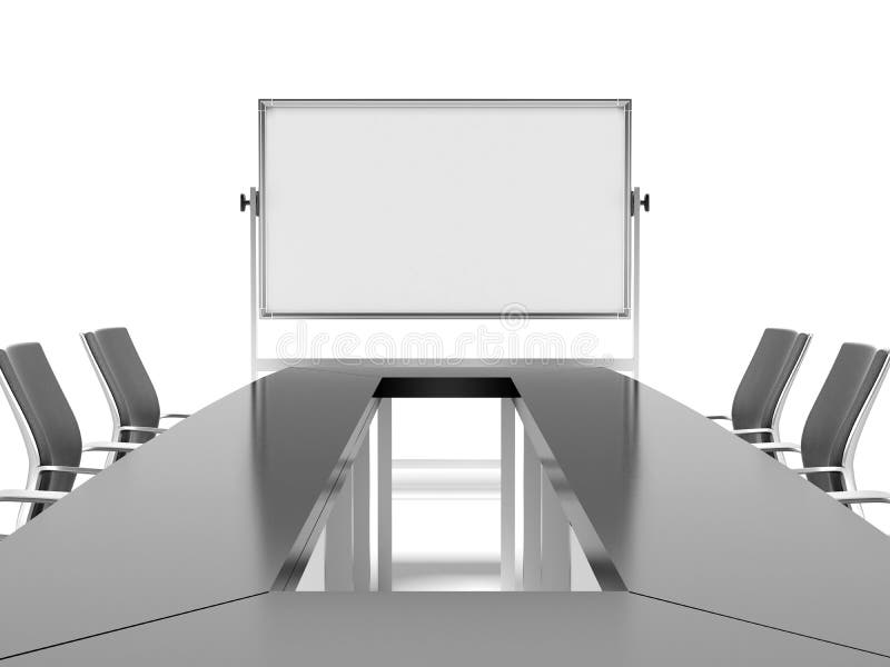 Conference Table and Board for Presentations Stock Illustration ...