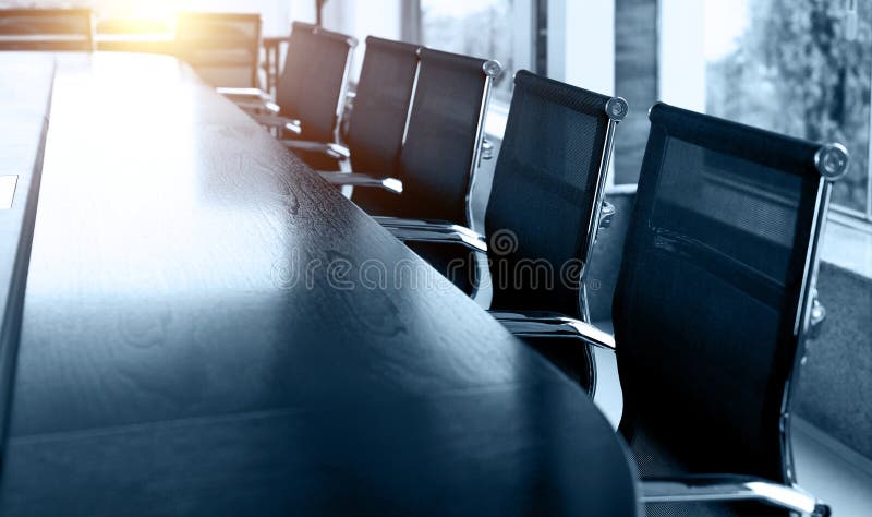 Conference Table and Chairs in Meeting Room Stock Photo - Image of ...