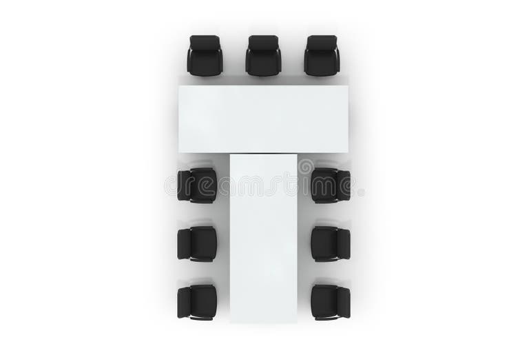 Conference Table and Chairs Stock Illustration - Illustration of ...