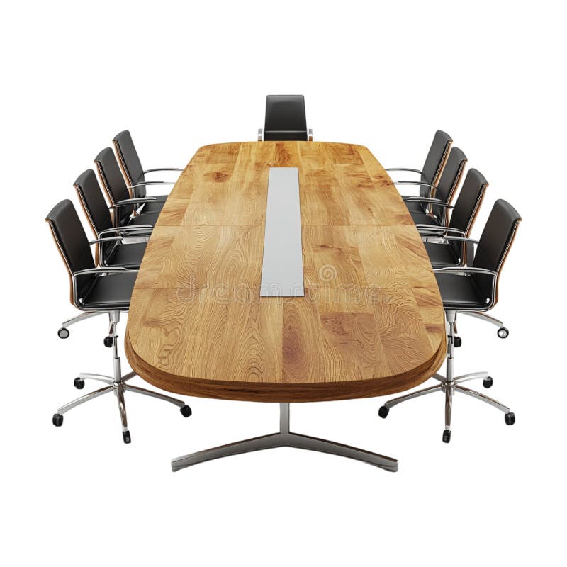 Conference Table with Chairs on Transparent Background - Ai Generated ...