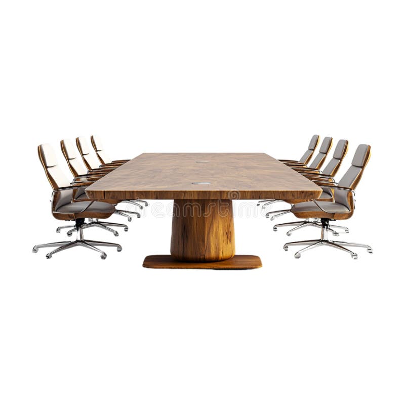Conference Table with Chairs on Transparent Background - Ai Generated ...