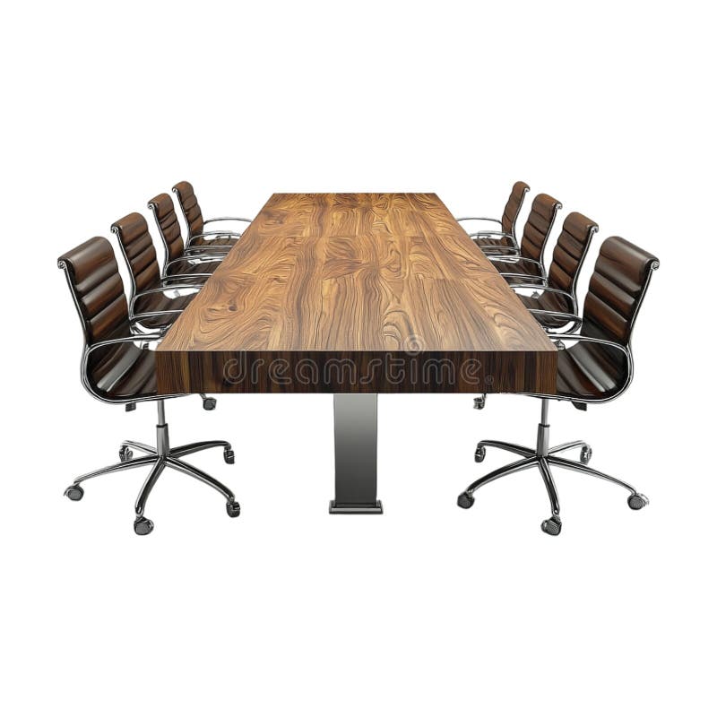 Conference Table with Chairs on Transparent Background - Ai Generated ...