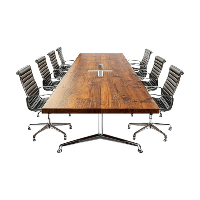 Conference Table with Chairs on Transparent Background - Ai Generated ...