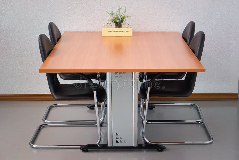 Conference Table at the Stilt House of Ho Chi Minh in the Background ...