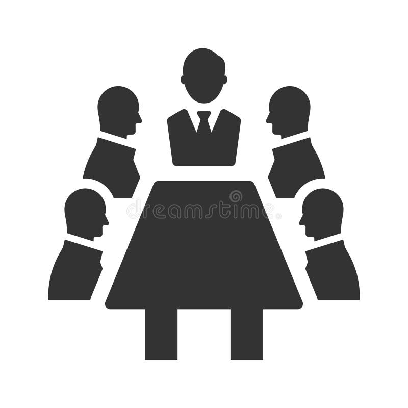 Conference table icon stock vector. Illustration of symbol - 281549678