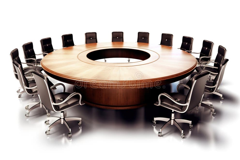 Conference Table Isolated on White Background. Generated by AI Stock ...