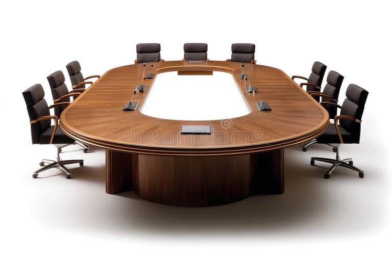 Conference Table Isolated on White Background. Generated by AI Stock ...