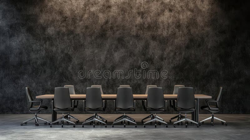 Conference Table Setup for Business Meeting and Professional ...