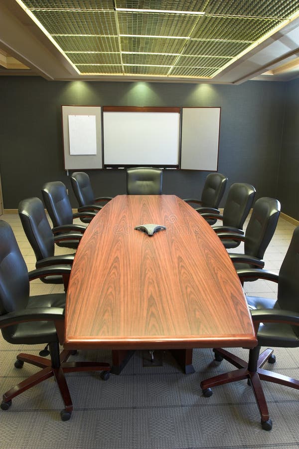 Conference Table W/Blank Whiteboard Stock Photo - Image of boardroom ...