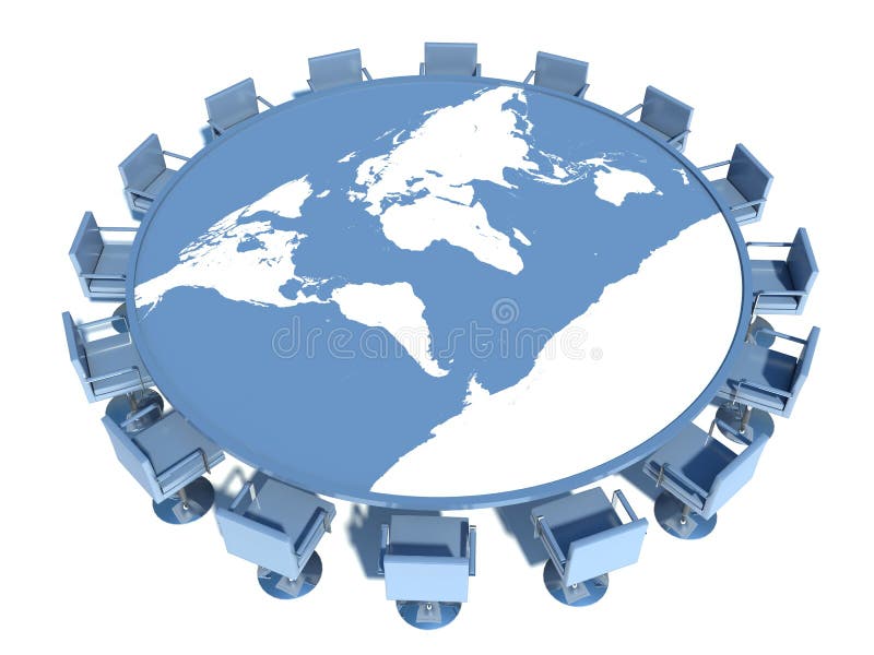 Round table discussion stock illustration. Illustration of table - 10350193