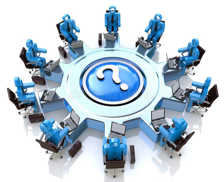 Conference To Resolve the Issue Stock Illustration - Illustration of ...