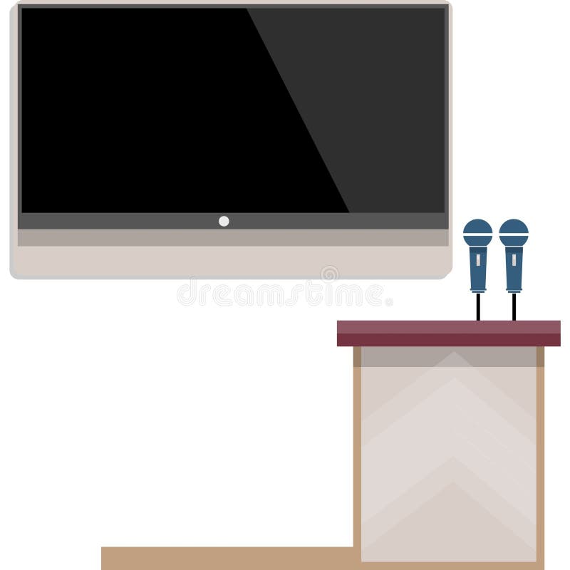 Conference Tribune Podium Vector Icon Flat Rostrum Stock Vector ...