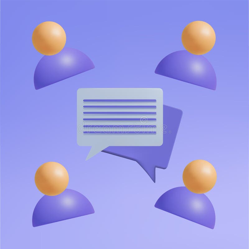 Conference of Users Leading Online Discussions. Stock Vector ...