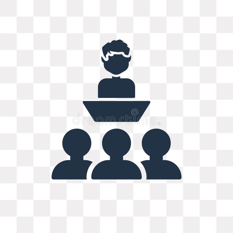 Conference Vector Icon Isolated on Transparent Background, Linear ...