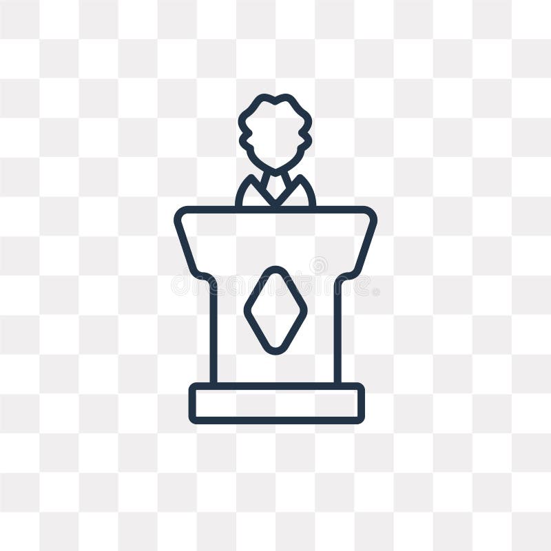 Conference Vector Icon Isolated on Transparent Background, Linear ...