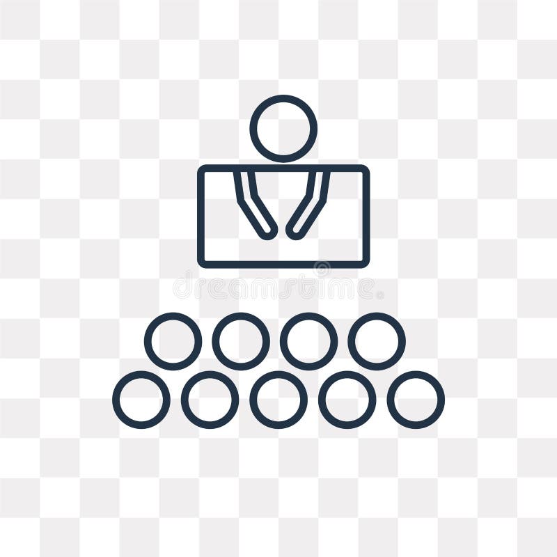 Conference Vector Icon Isolated on Transparent Background, Linear ...