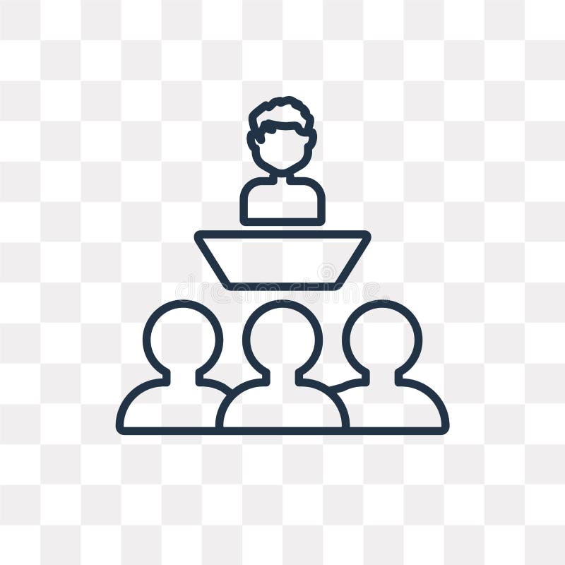 Conference Vector Icon Isolated on Transparent Background, Linear ...