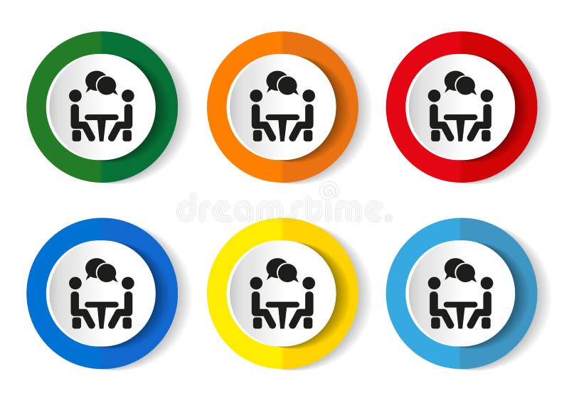 Conference Vector Icons Set on White Background for Webdesign and ...