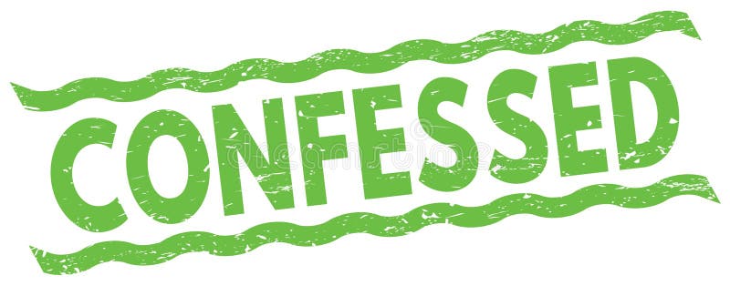 CONFESSED Text on Green Lines Stamp Sign Stock Illustration ...