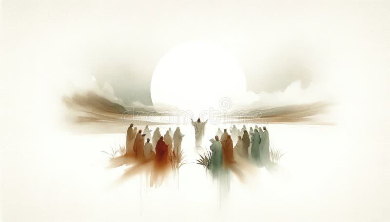 Confession of Peter: Proclamation As Christ. Digital Watercolor ...
