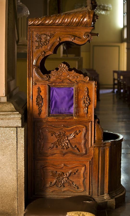 Confessional Chair Basilica Guanajuato Mexico Stock Image - Image of ...