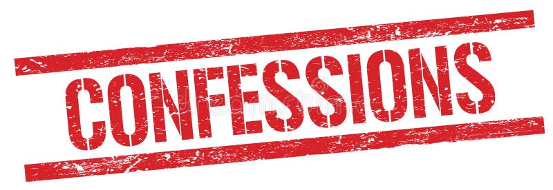 CONFESSIONS Text on Red Grungy Rectangle Stamp Stock Illustration ...