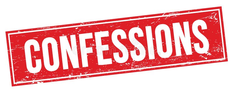 CONFESSIONS Text on Red Grungy Rectangle Stamp Stock Illustration ...
