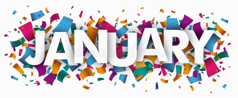 Confeti coloreado enero ilustración del vector. Ilustración de ...