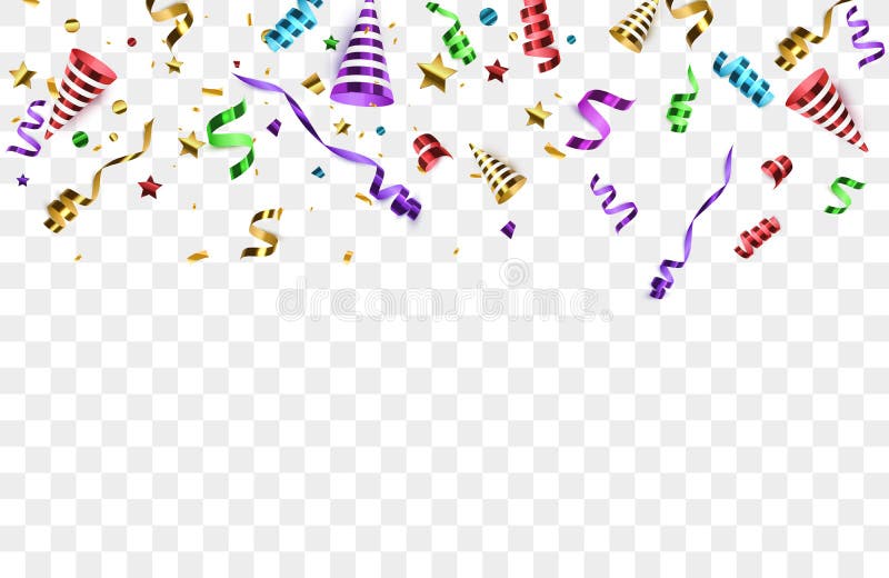 Confeti Colorido Aislado Ejemplo Festivo Del Vector Ilustración del ...