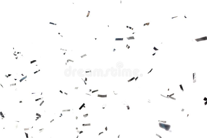 Confeti De Plata Sobre El Fondo Blanco Imagen de archivo - Imagen de ...