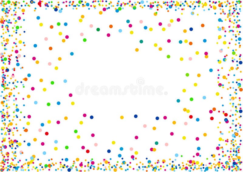 Falling Confetti border stock vector. Illustration of greet - 6342008