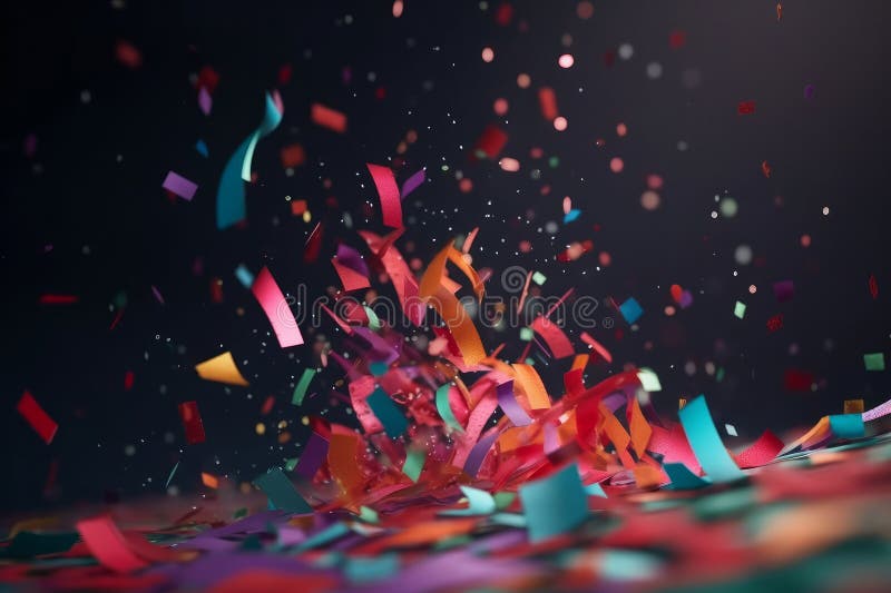 Confetti Background. Generative Ai Stock Photo - Image of decoration ...