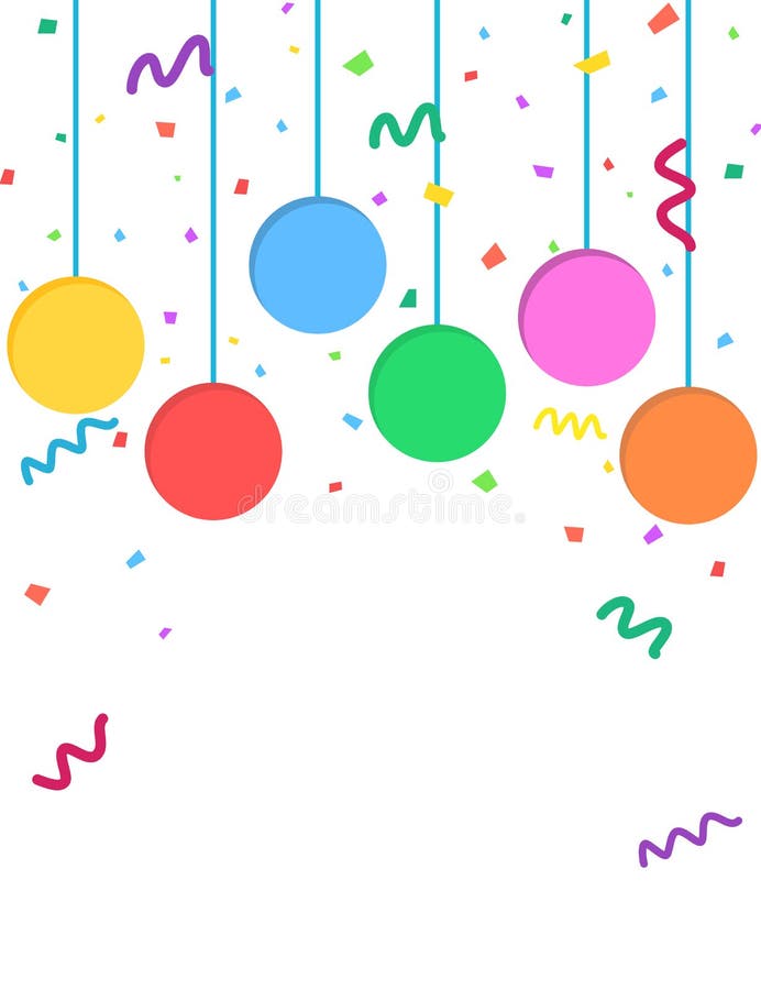 Confetti and Balloons Party Flyer Stock Vector - Illustration of ...