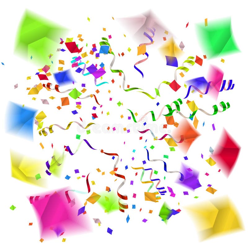 Confetti Blast in Different Directions Vector Stock Vector ...