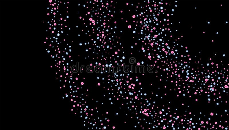 Confetti with Blue and Pink Glitter on a Black Background. Shiny ...