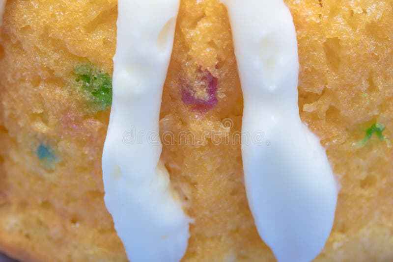 Confetti Bunt Cake on Blue Plate Stock Photo - Image of serving ...