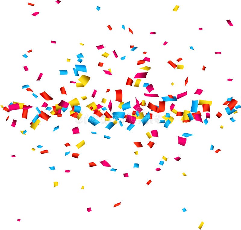 Falling Confetti on Checkered Background. Celebration Party Holiday ...
