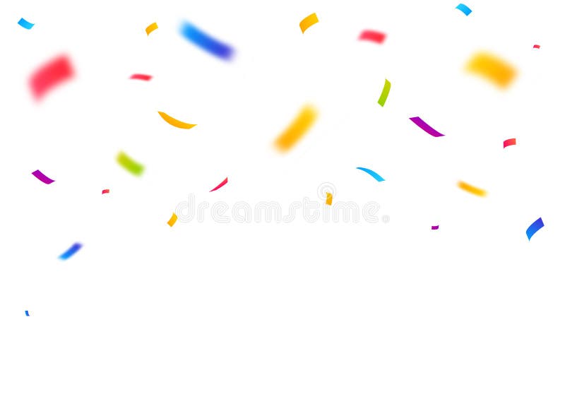 Confetti Pieces Isolated on White Background Stock Vector ...