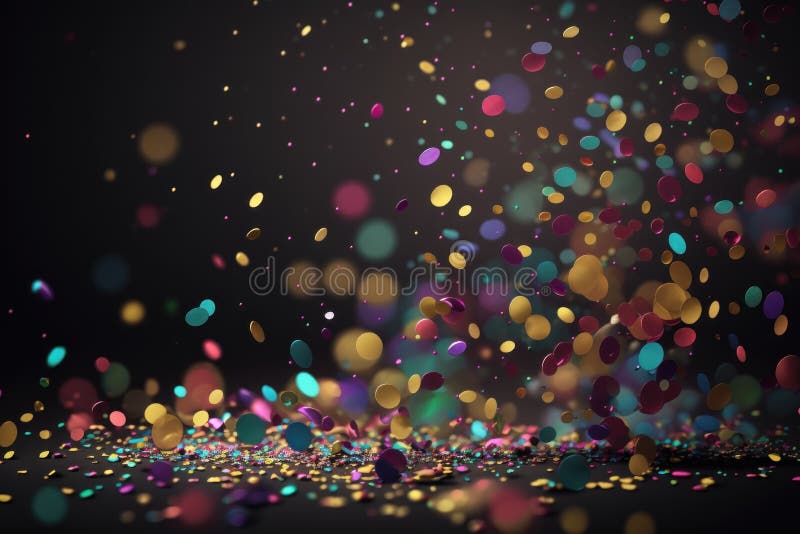 Confetti Colorful Explosion on Blured Background. Bright Splash Design ...
