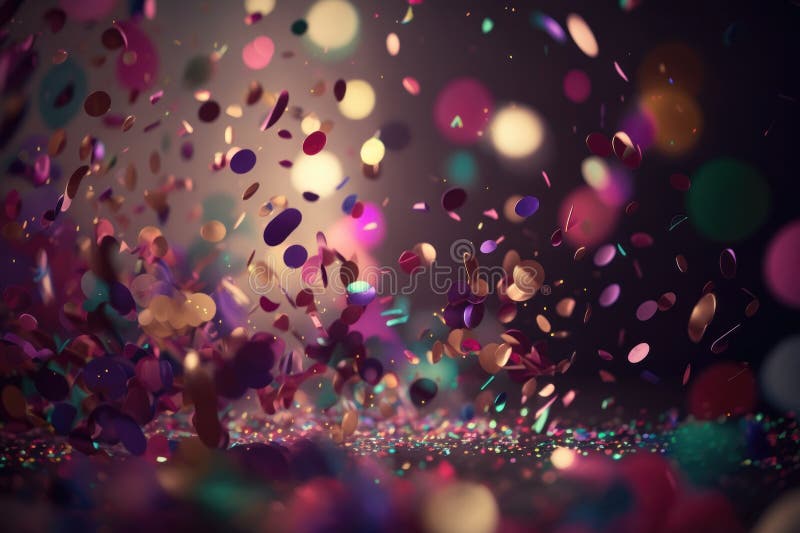 Confetti Colorful Glitter Explosion on Blured Background. Bright Splash ...